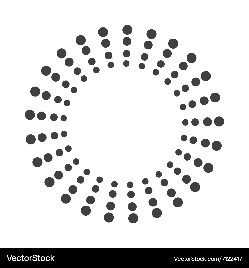 Abstract dotted shape design element Royalty Free Vector