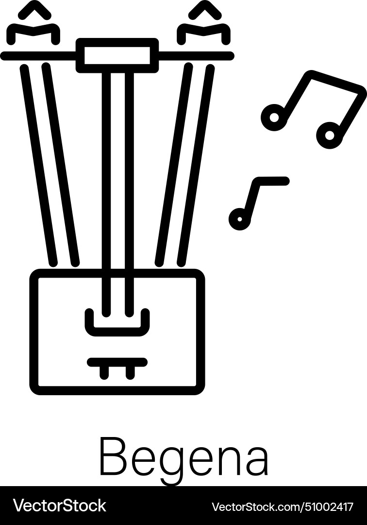 Begena Royalty Free Vector Image - VectorStock