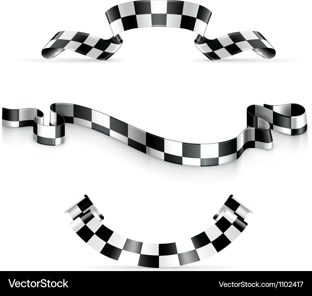 Checkered ribbons Royalty Free Vector Image - VectorStock
