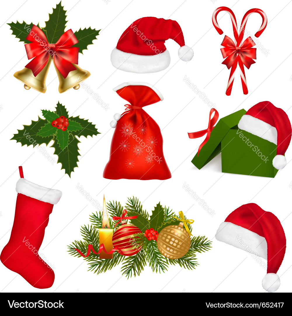 Christmas design elements Royalty Free Vector Image