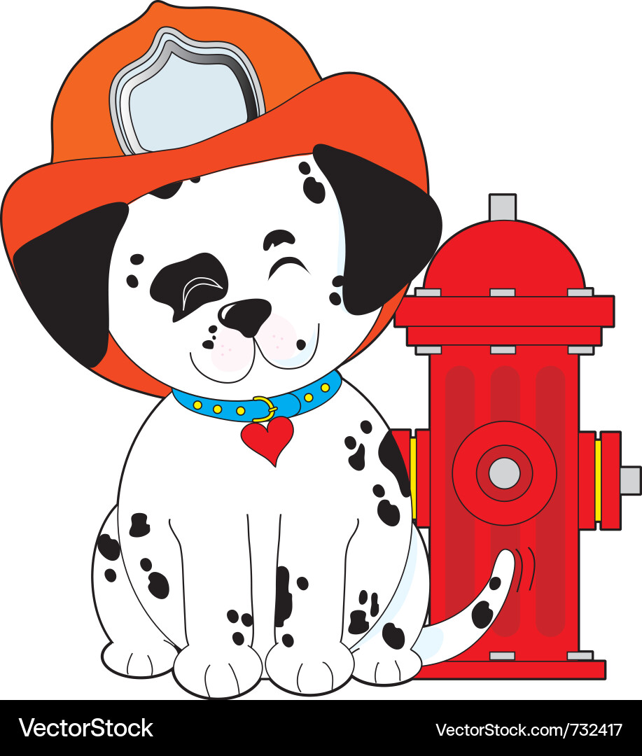 Dalmatian fire dog Royalty Free Vector Image - VectorStock