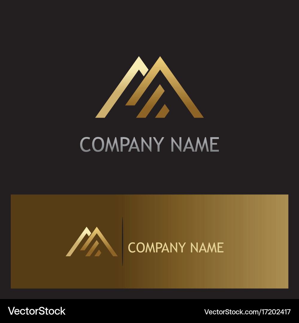 Golden Triangle Logo Royalty Free Vector Image