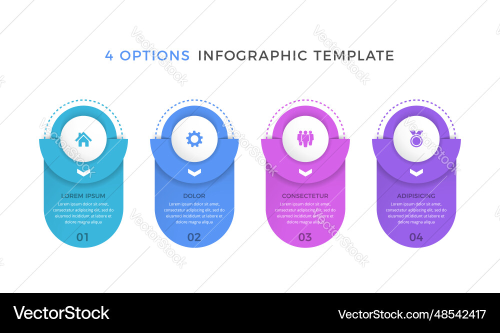 Infographic template - 4 elements Royalty Free Vector Image