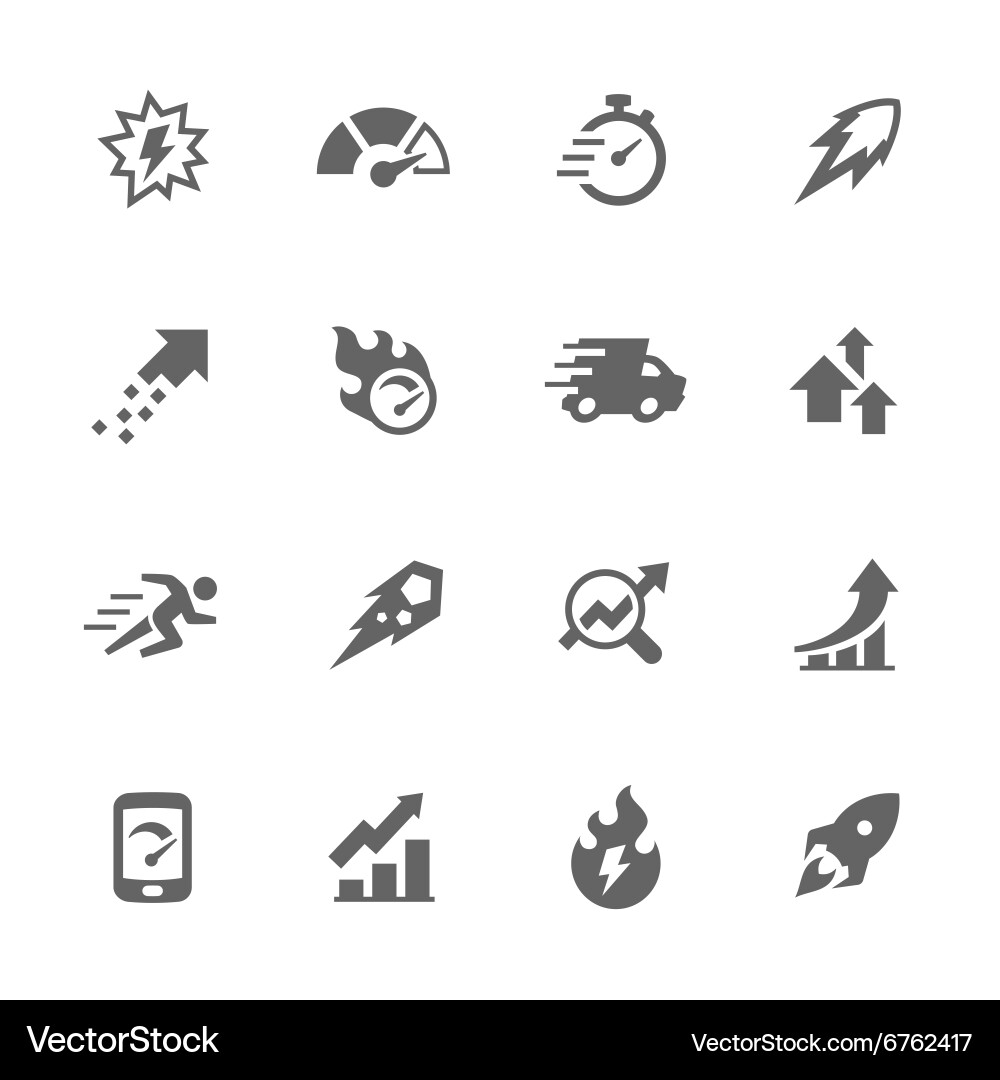 Simple performance icons Royalty Free Vector Image