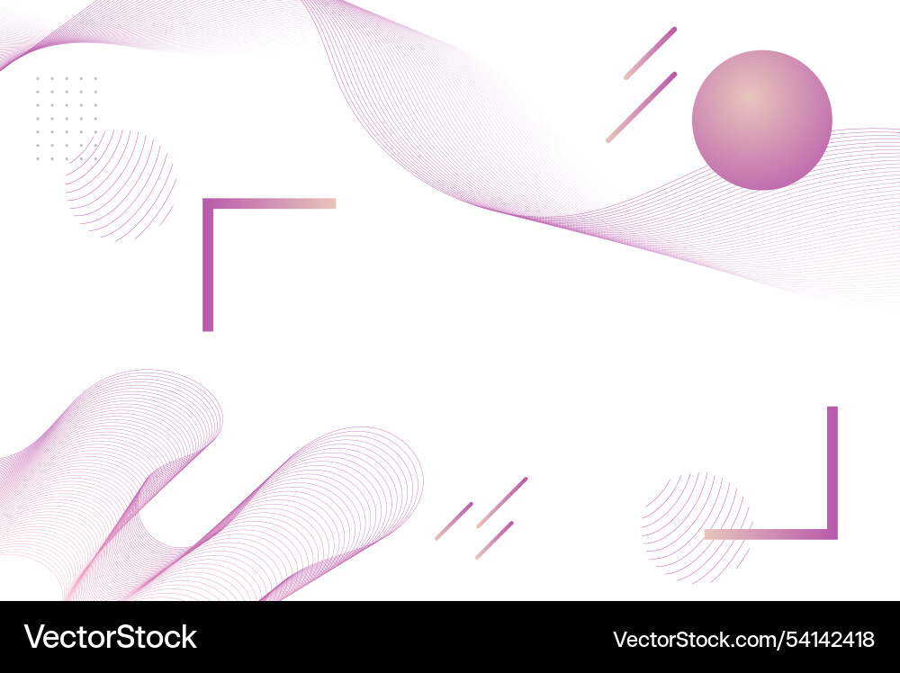 Abstract purple wave motion with geometric Vector Image