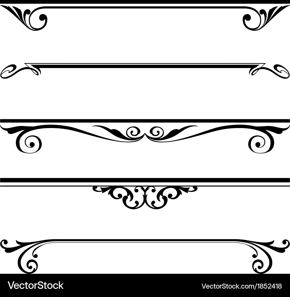 Decorative elements border and page rules Vector Image