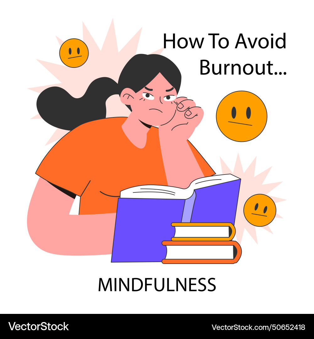 How to avoid professional burnout young employee Vector Image