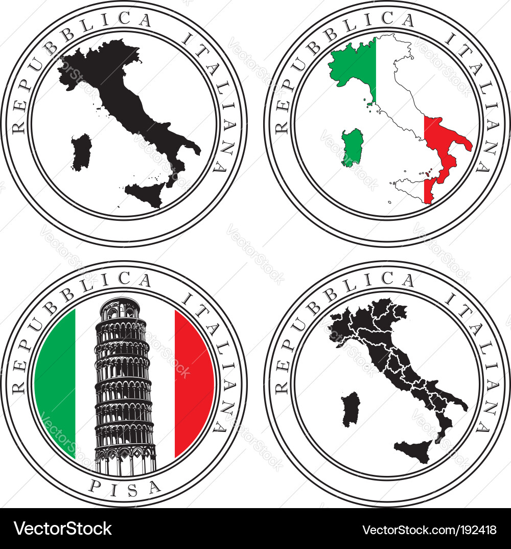 Italian stamp Royalty Free Vector Image - VectorStock