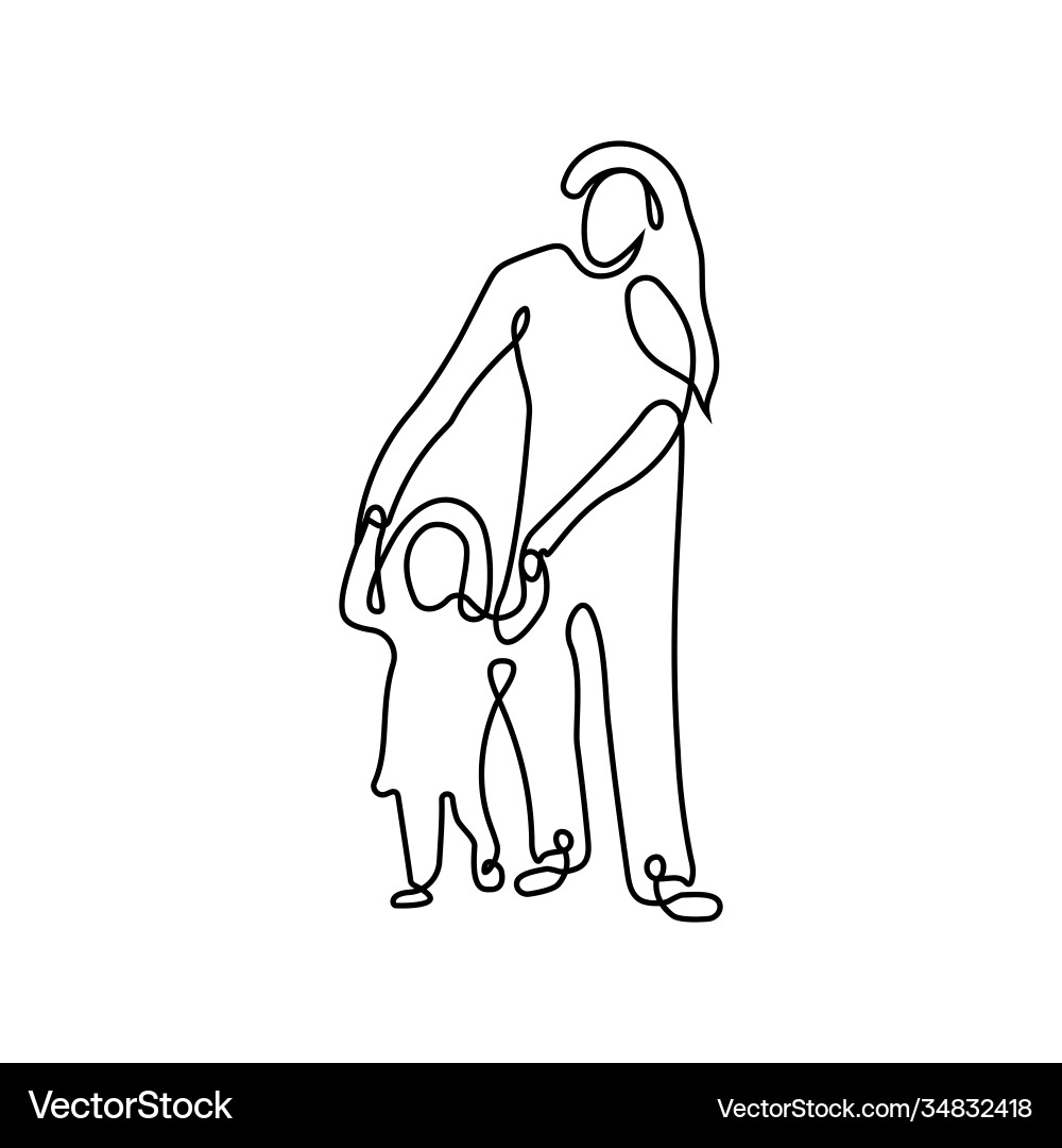 Mother and daughter logo Royalty Free Vector Image