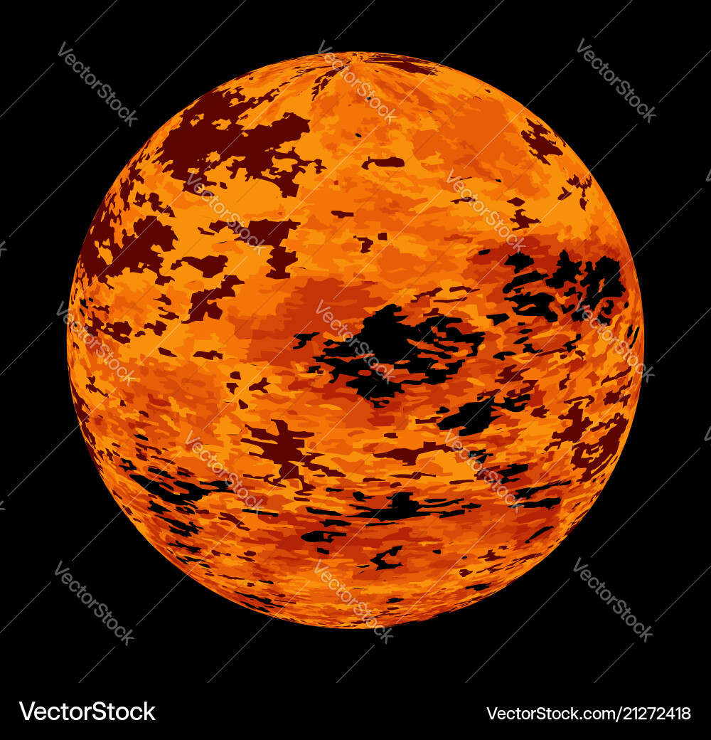 Red planet Royalty Free Vector Image - VectorStock