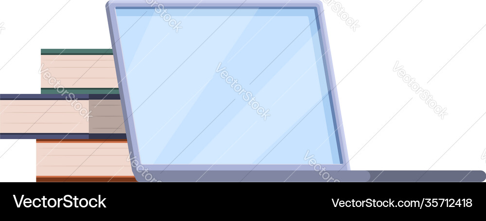 School laptop icon cartoon style Royalty Free Vector Image