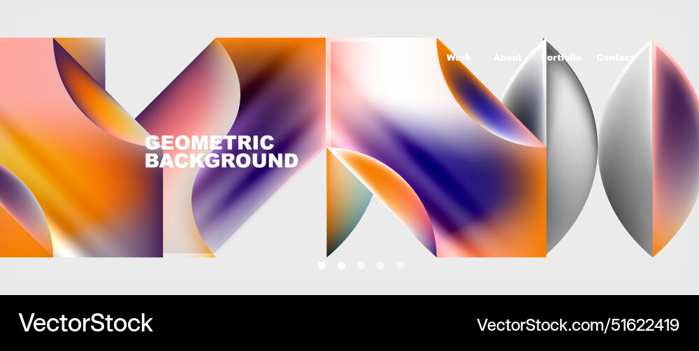Abstract geometric shapes web design page Vector Image