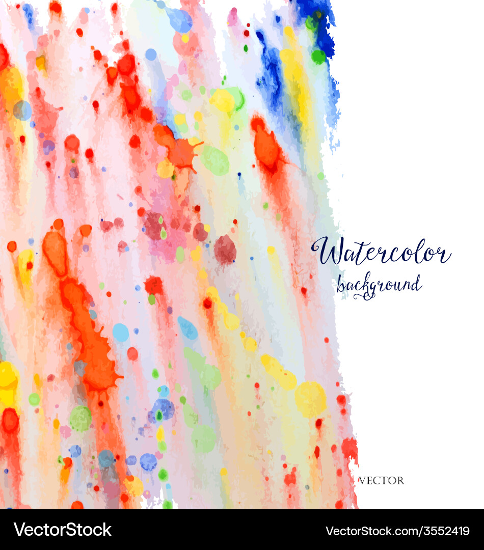 Abstract watercolor background Royalty Free Vector Image