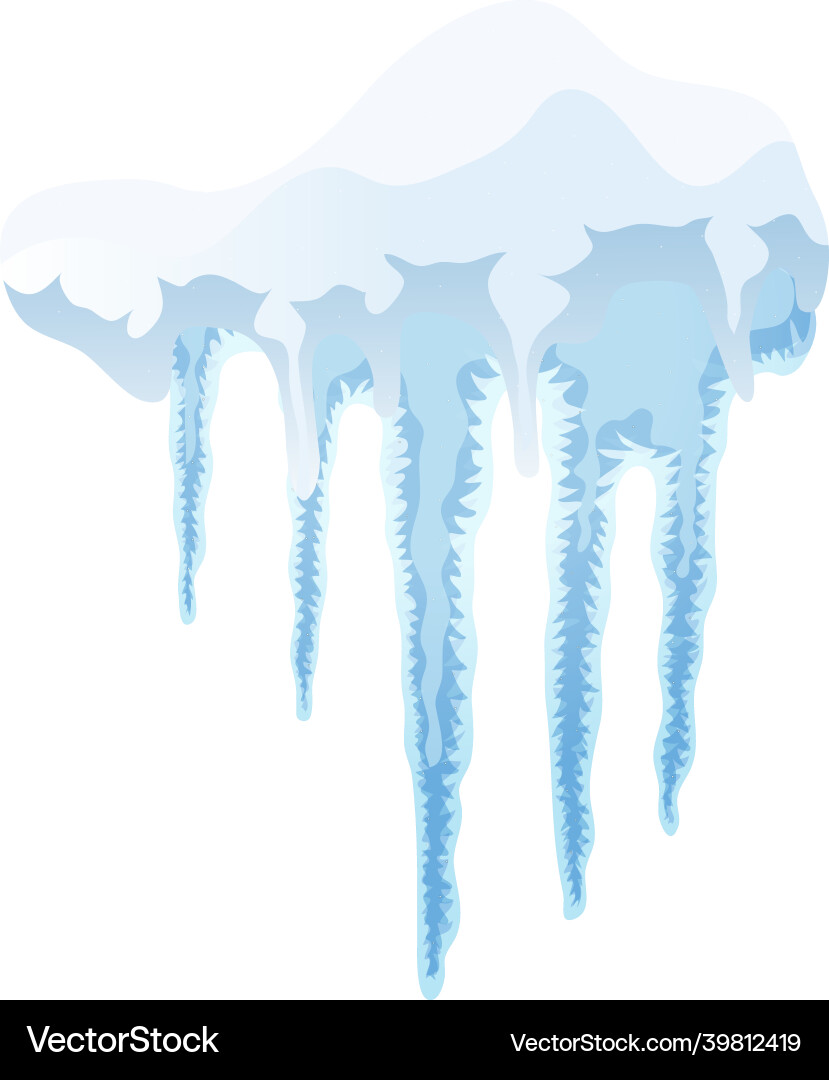 Icicles realistic Royalty Free Vector Image - VectorStock