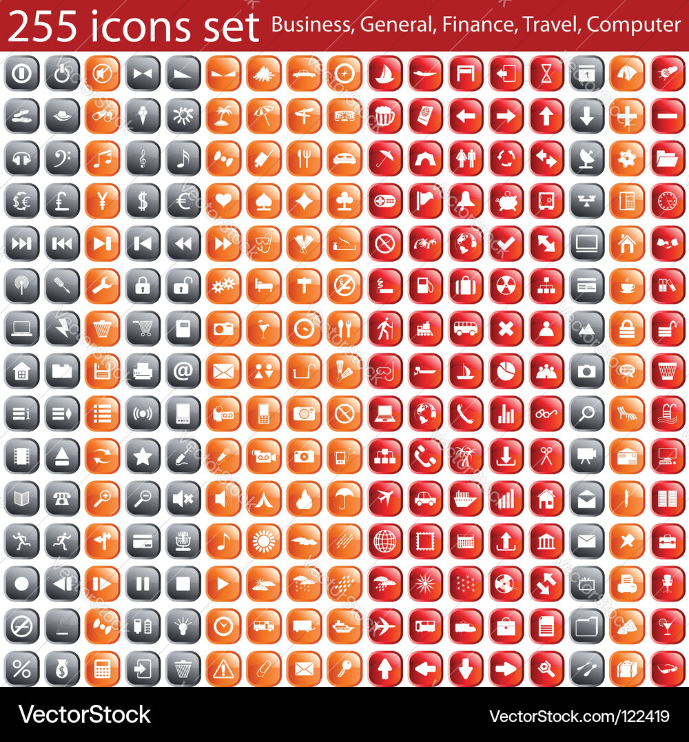 Icons set Royalty Free Vector Image - VectorStock