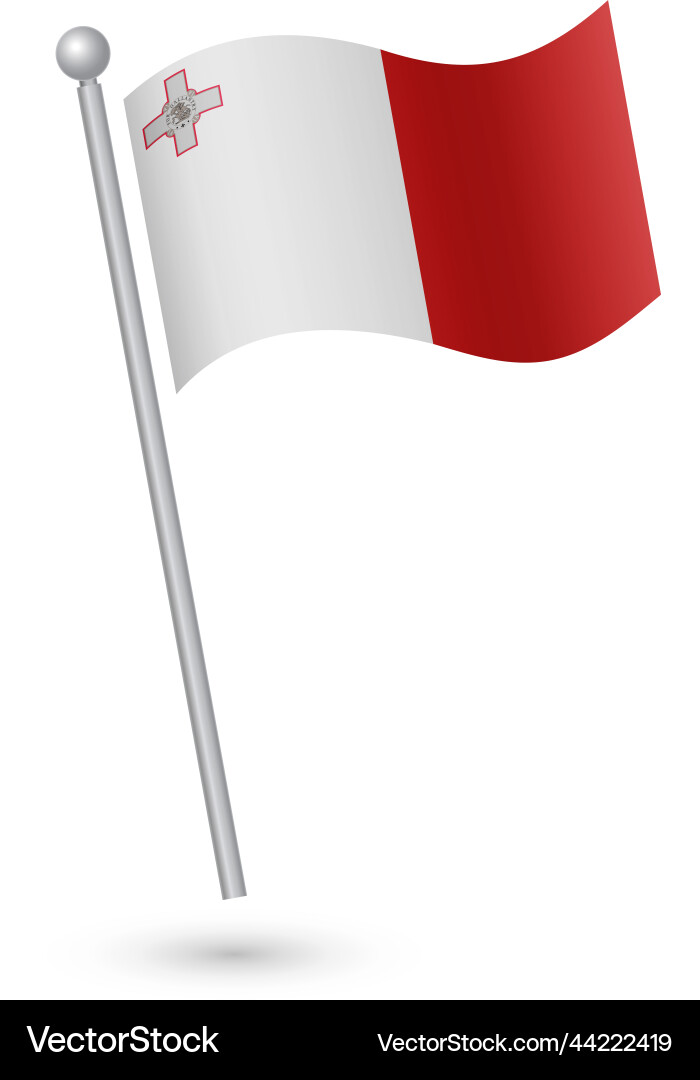 Malta national flag Royalty Free Vector Image - VectorStock