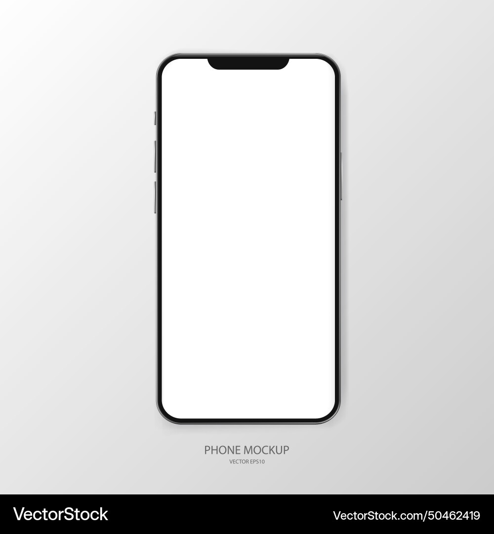 Mobile phone mockup realistic smartphone device Vector Image
