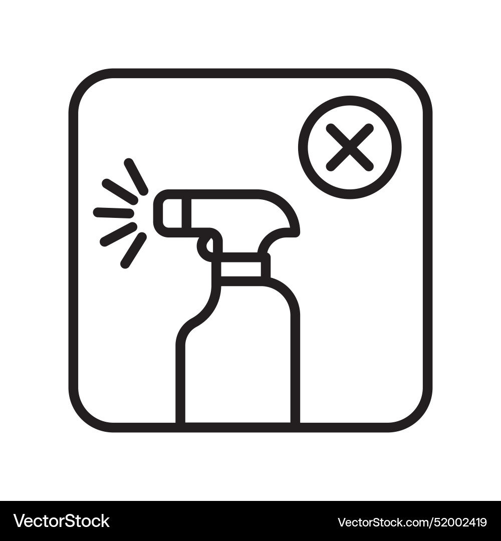 No spray cans allowed sign for vandalism Vector Image