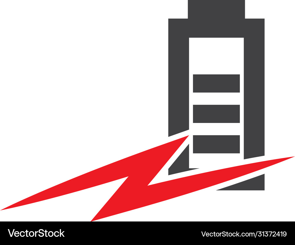 Power battery logo Royalty Free Vector Image - VectorStock