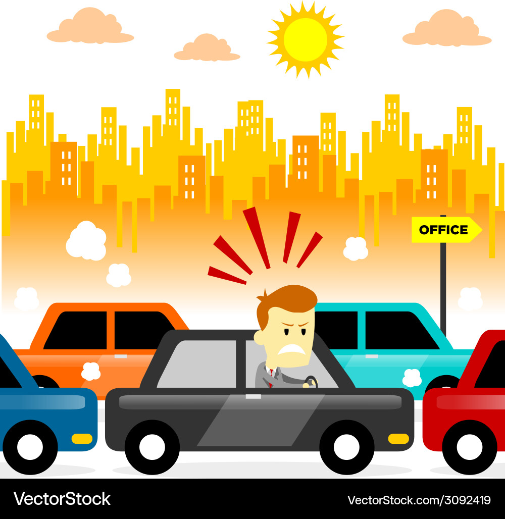 Traffic jam Royalty Free Vector Image - VectorStock