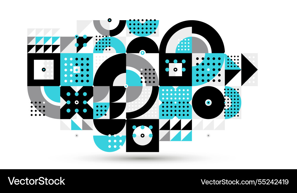 Trendy geometric motif abstract geometry modular Vector Image