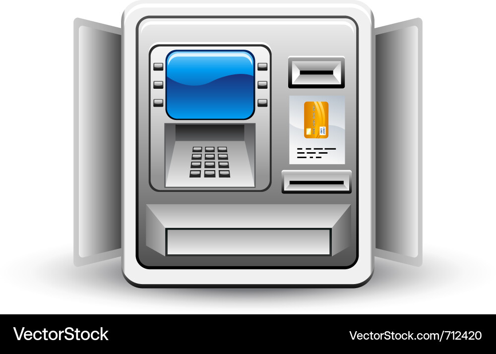 Atm machine Royalty Free Vector Image - VectorStock