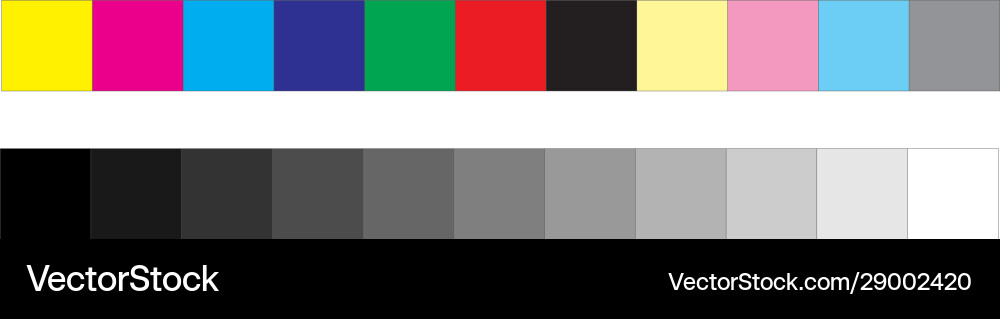 CMYK Color & Greyscale Bar – Royalty-Free Vector | VectorStock