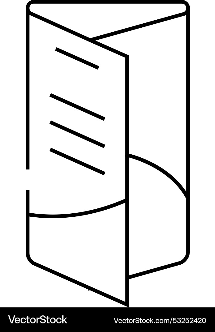 Info booklet line icon Royalty Free Vector Image