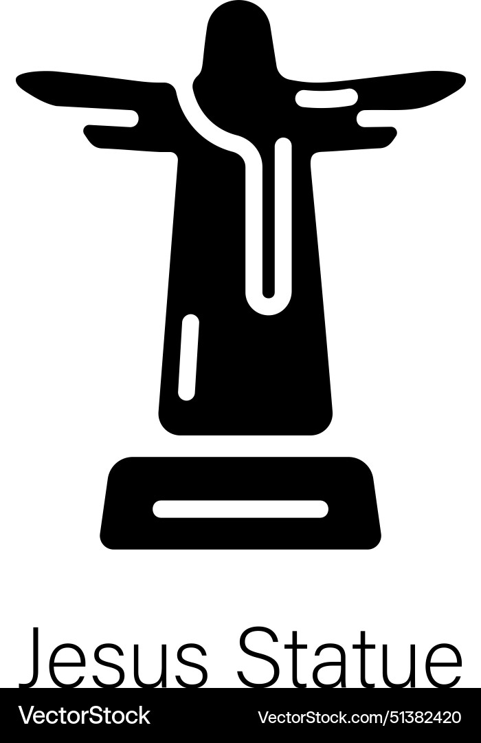 Jesus statue Royalty Free Vector Image - VectorStock