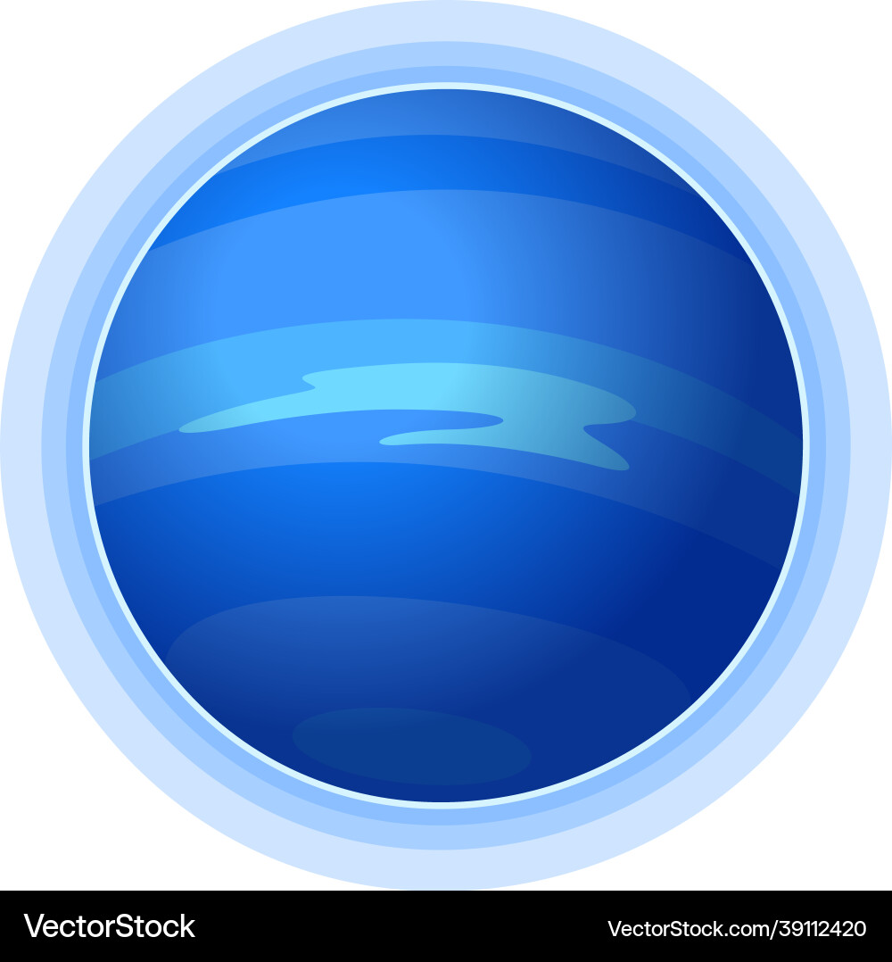 Neptune space planet composition Royalty Free Vector Image