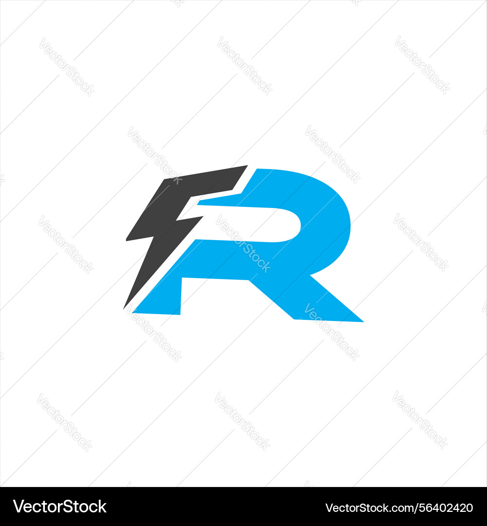 R letter monogram initial logo design template Vector Image