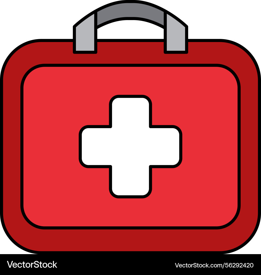 Red Medical Kit Icon Royalty Free Vector Image