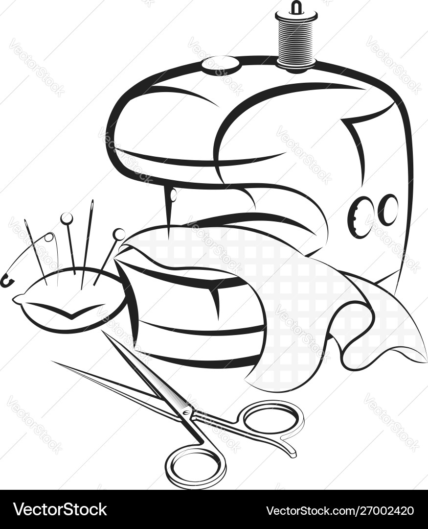 Sewing Machine Symbol Royalty Free Vector Image