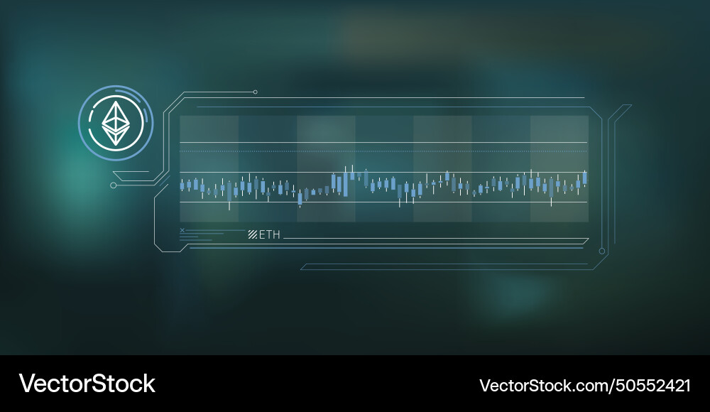 Abstract simple infographics about ethereum price Vector Image