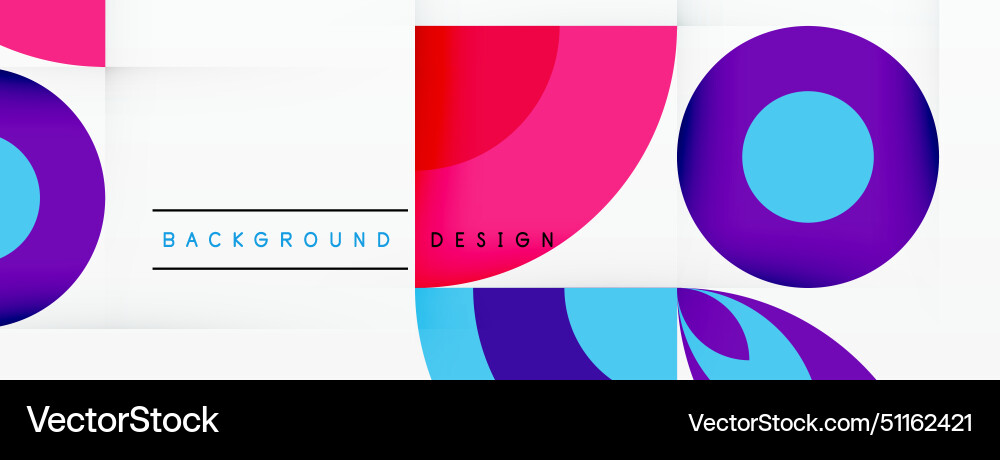 Colorful shapes like circles rectangles and Vector Image