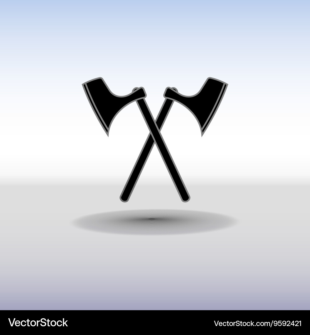 Crossed battle axes Royalty Free Vector Image - VectorStock