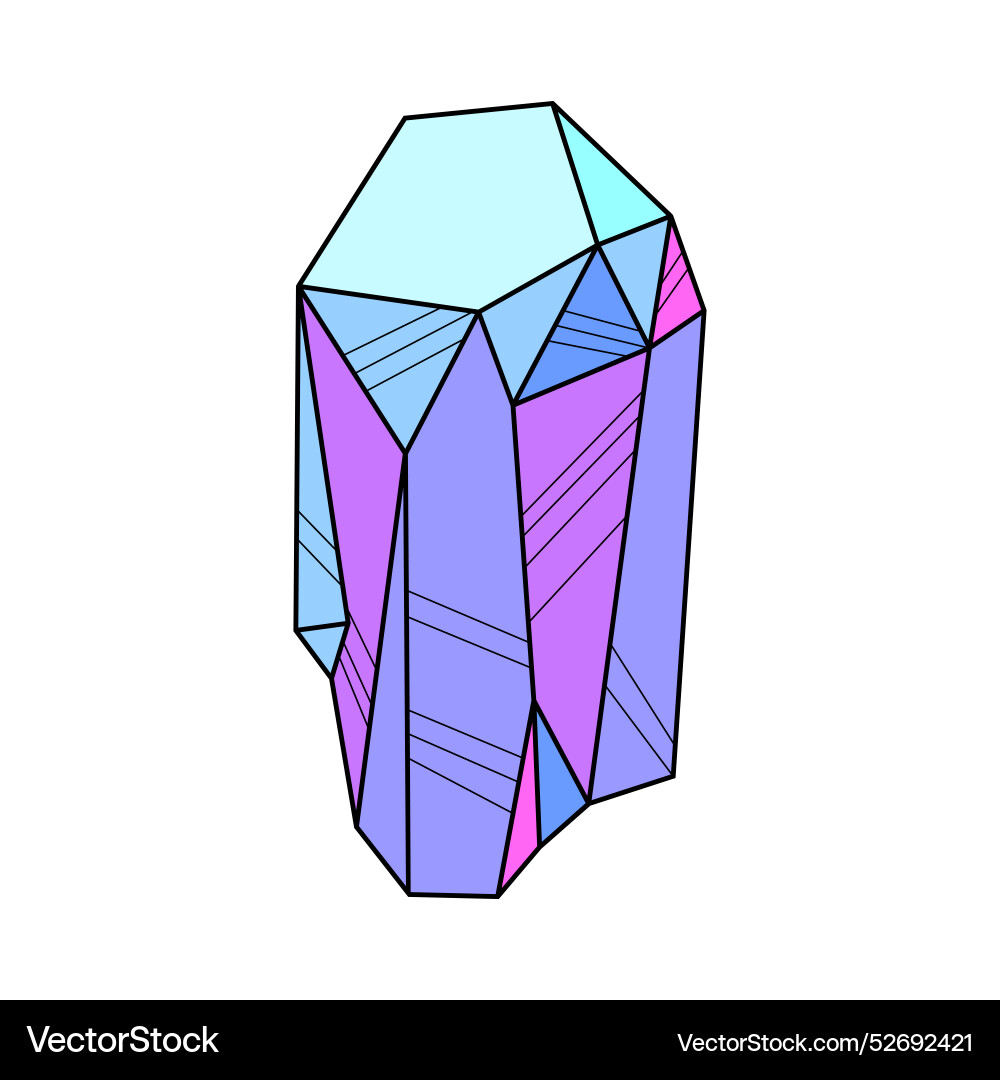 Crystal or mineral jewelry Royalty Free Vector Image