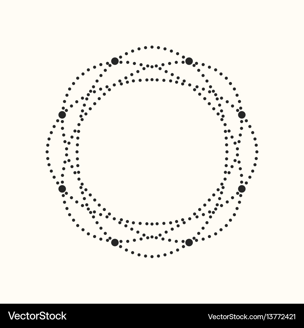 Dotted geometric shape Royalty Free Vector Image