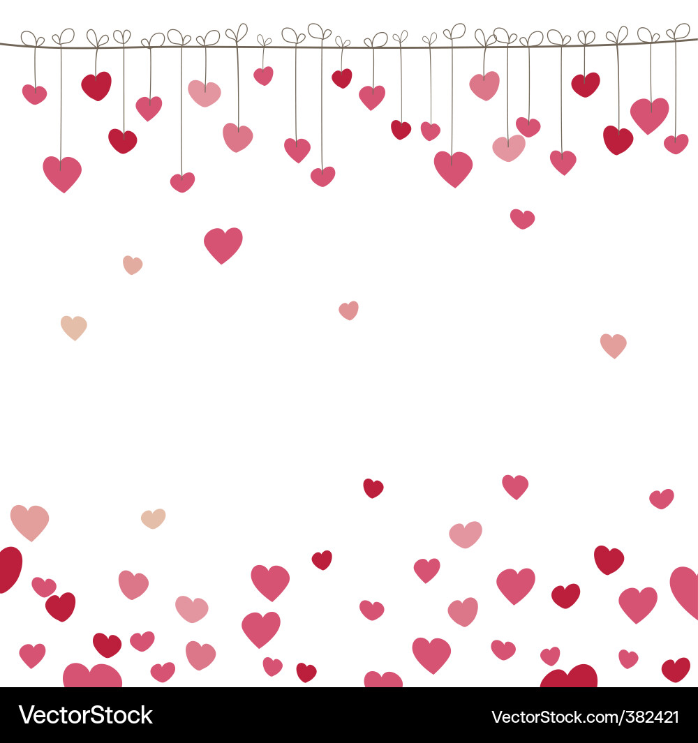 Heart Scatter Background Royalty Free Vector Image