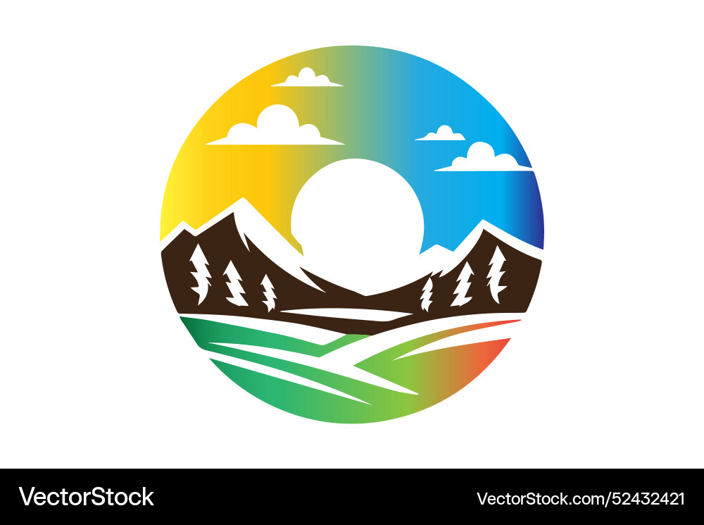Landscape icon Royalty Free Vector Image - VectorStock