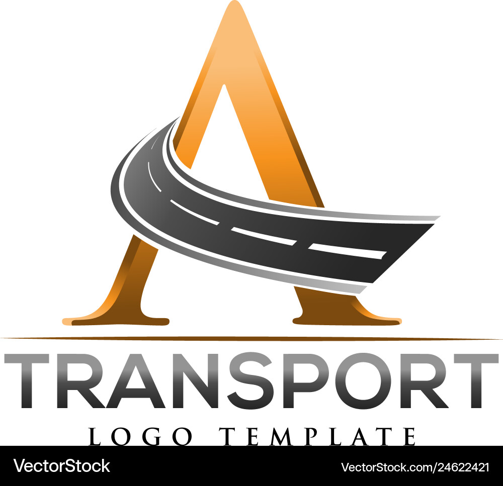 Letter a road construction creative logo Vector Image