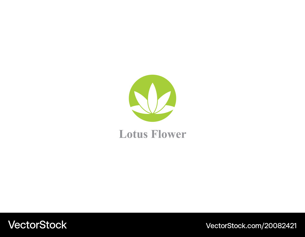 Lotus flower icon logo Royalty Free Vector Image