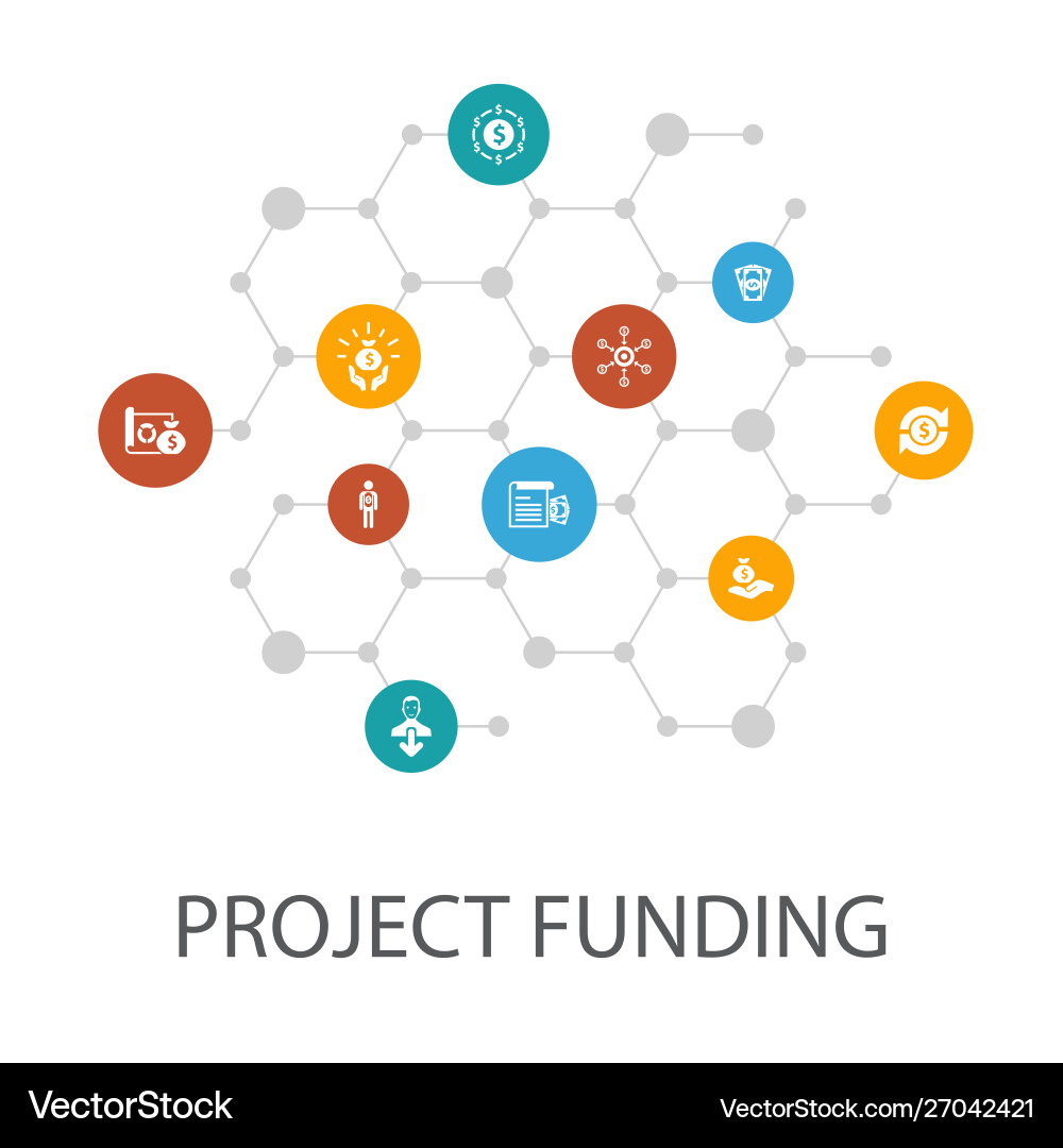 Project funding presentation template cover Vector Image