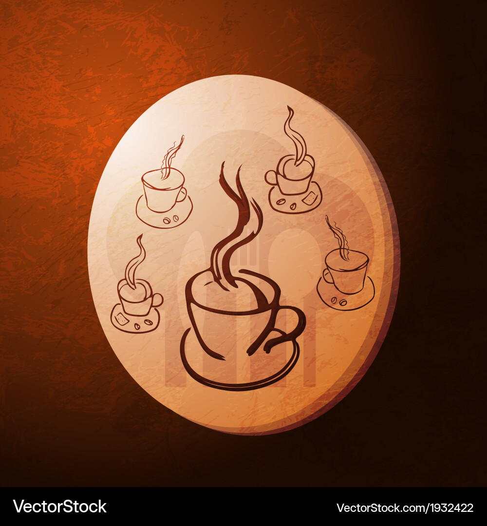 Coffee gold coin Royalty Free Vector Image - VectorStock