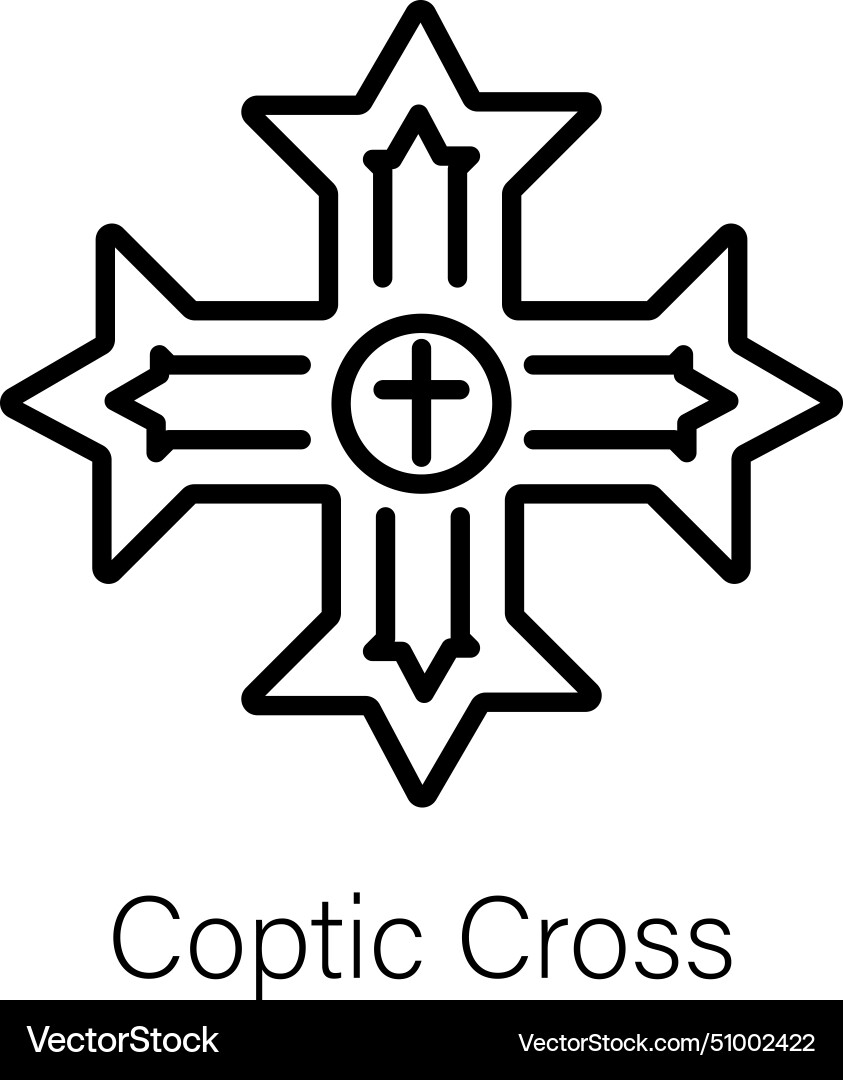 Coptic cross Royalty Free Vector Image - VectorStock