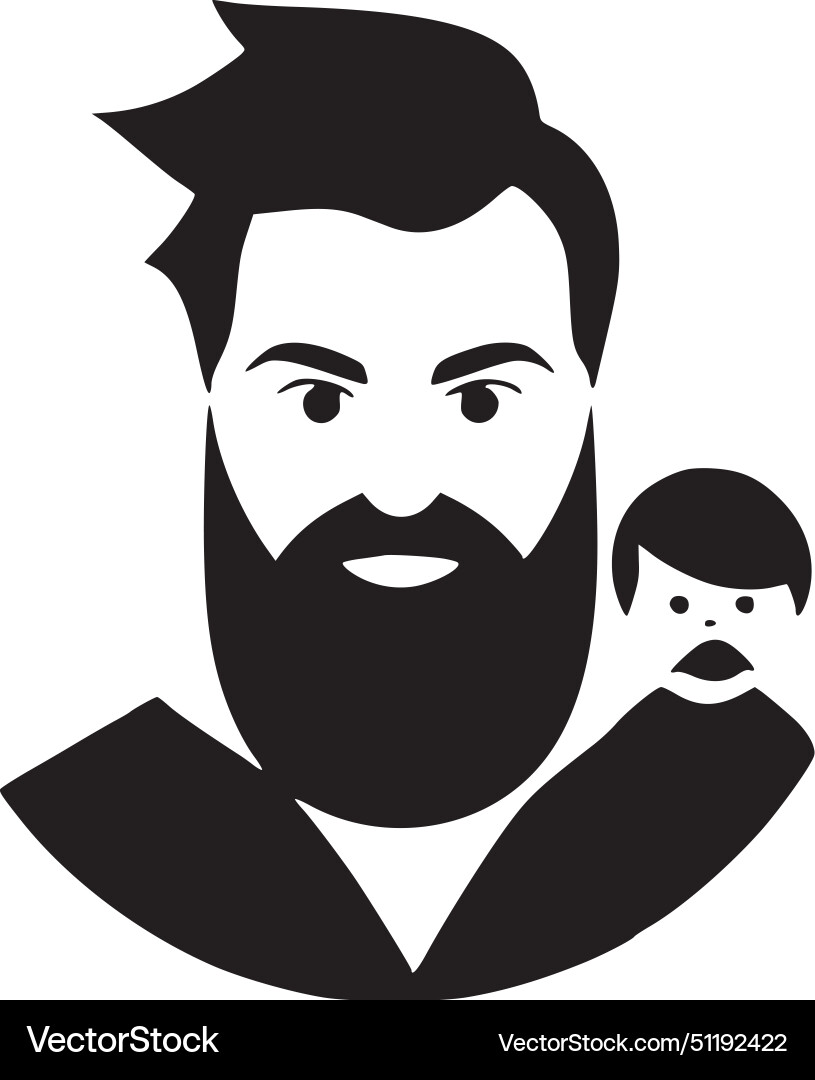 Father - minimalist and flat logo Royalty Free Vector Image