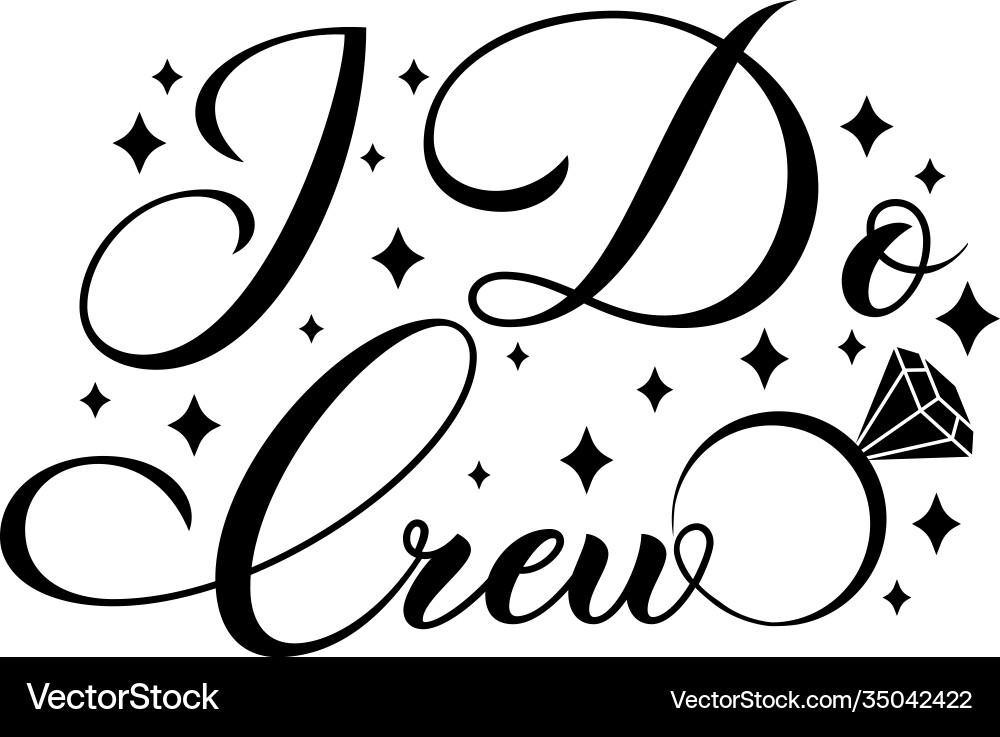 I do crew isolated on white background Royalty Free Vector