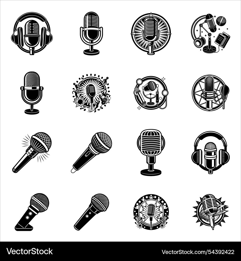 Microphone svg Royalty Free Vector Image - VectorStock