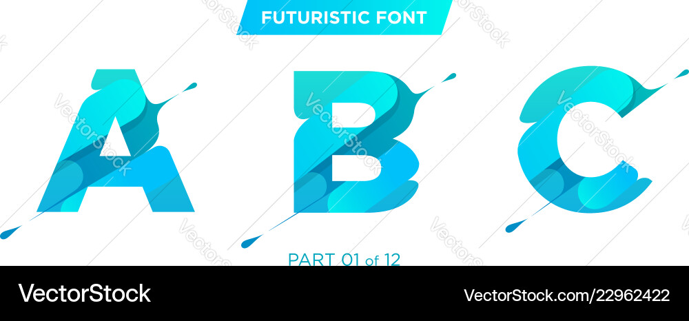 Modern futuristic typeface design perfect Vector Image