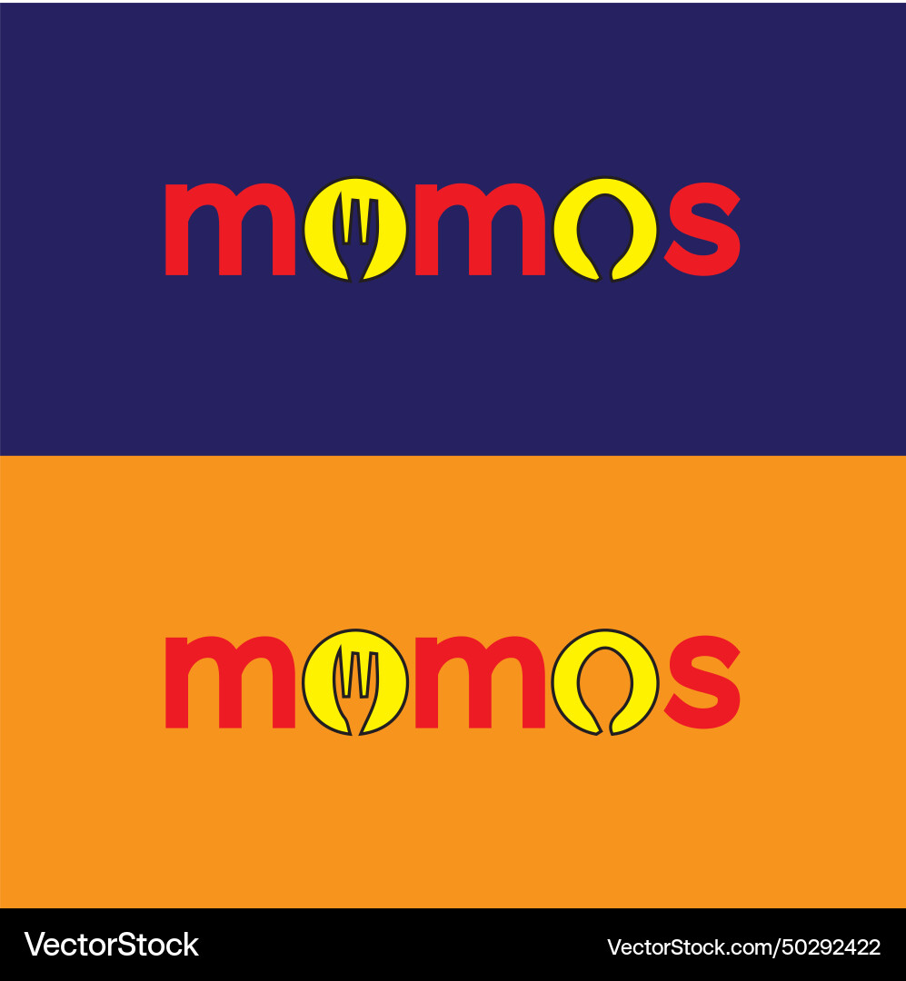 Momo logo rastaurent Royalty Free Vector Image